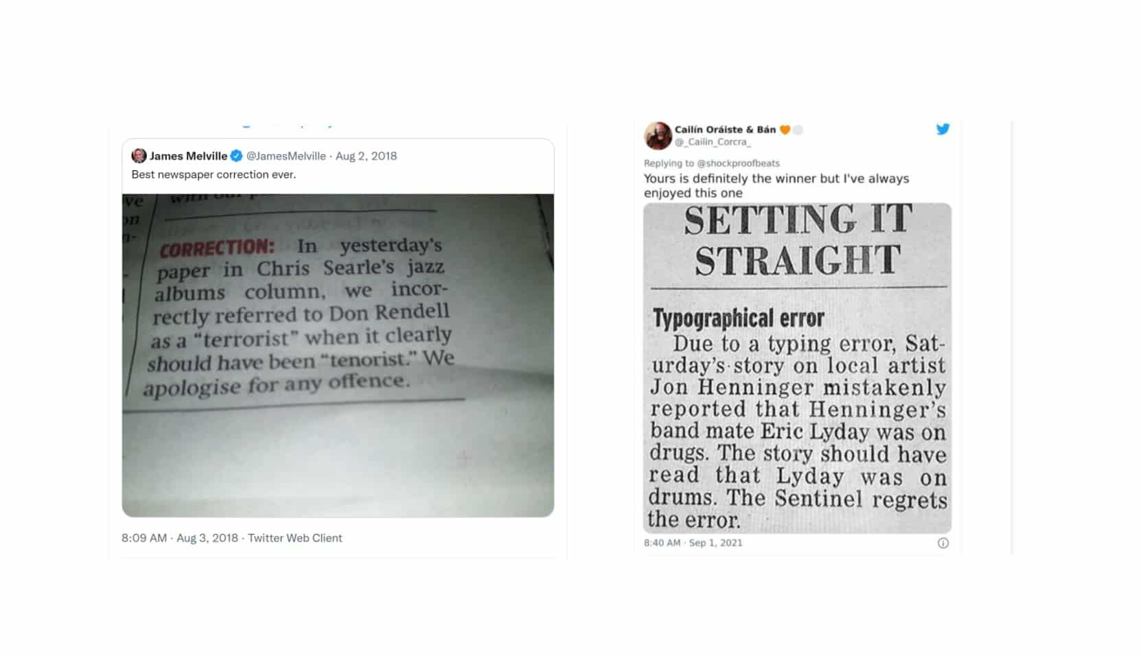 The funniest newspaper corrections of all time - MediaFeed